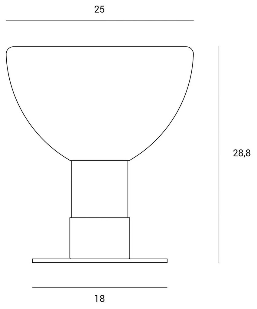 Skleněná stolní lampa Plato, foukané sklo