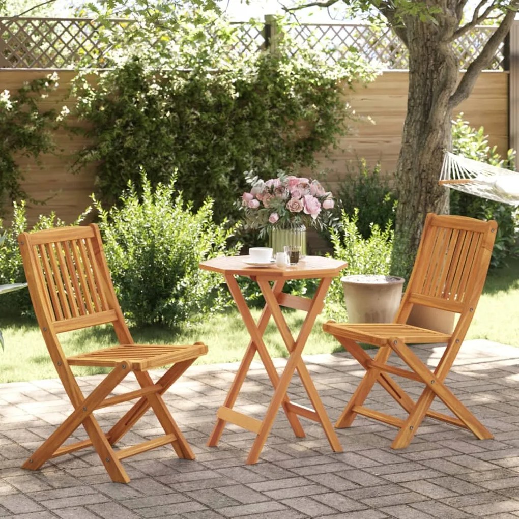 Fionshop 264045847 3dílný skládací bistro set masivní akáciové dřevo