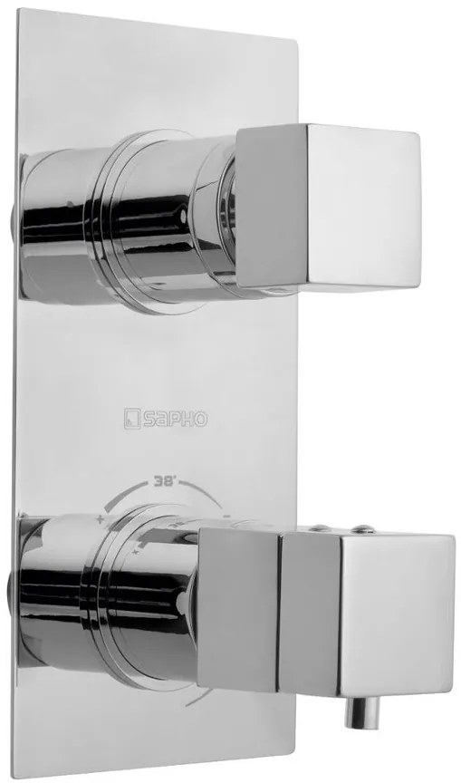 Sapho LATUS podomítková sprchová termostatická baterie, 2 výstupy, chrom