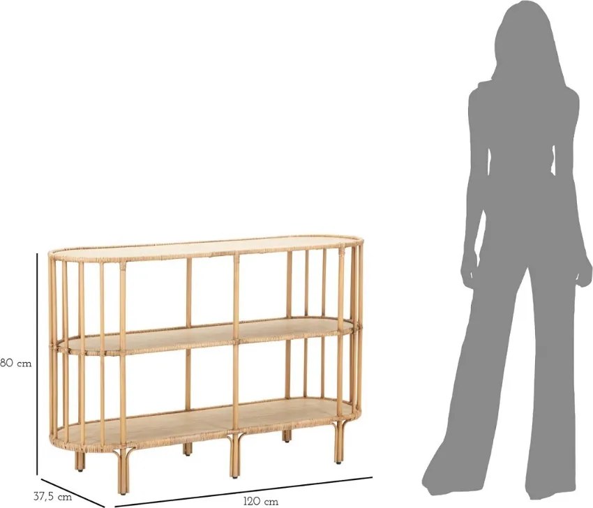 Designová konzole Gennipha 120 cm hnědá