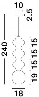 LED růžovo-bílé moderní svítidlo Clio