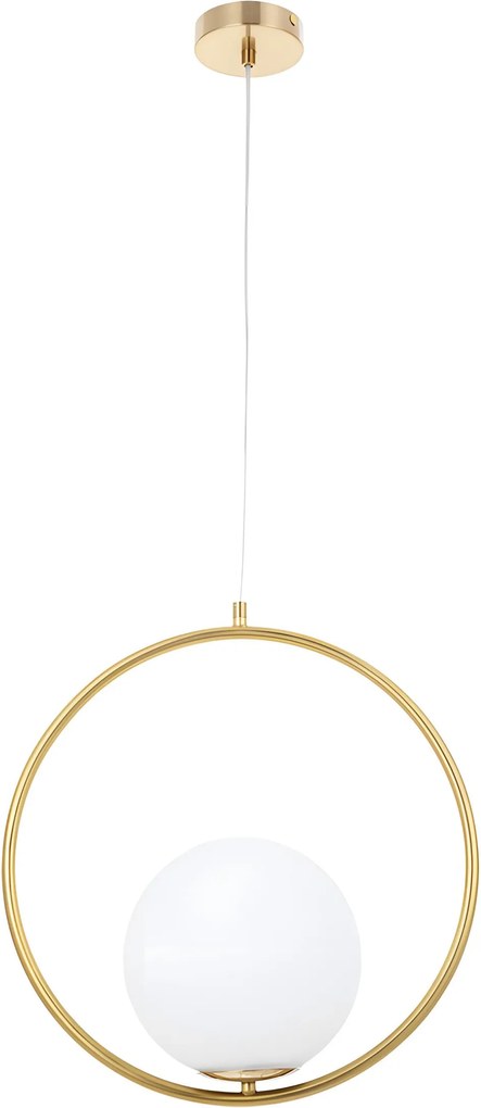 Toolight Toolight, stropní lampa visící skleněná koule z bílého zlata G109-1W Gold, OSW-09734