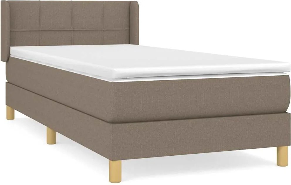 Box spring postel s matrací taupe 100 x 200 cm textil 3130253