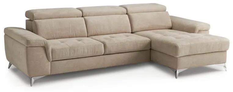 Pregio Italia sofa&relax Luxusní pohovka Bright Provedení: 2 místná + lehátko, Vzorník látek: tekno fibra 33 dark grey