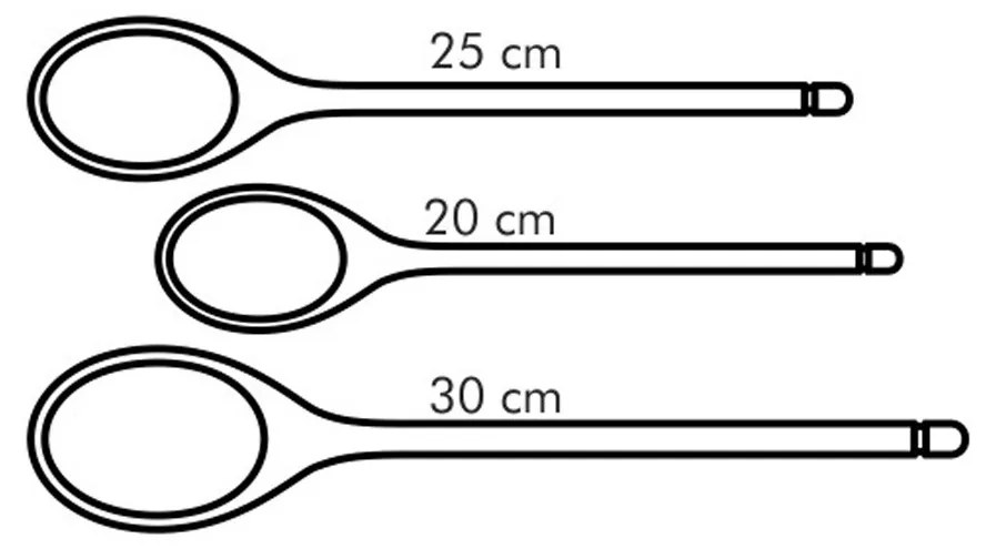 TESCOMA Vařečky oválné WOODY, sada 3 ks