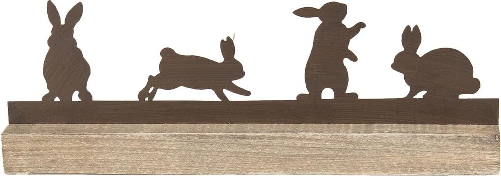 Velikonoční dekorace 4 králíci - 35*5*12 cm
