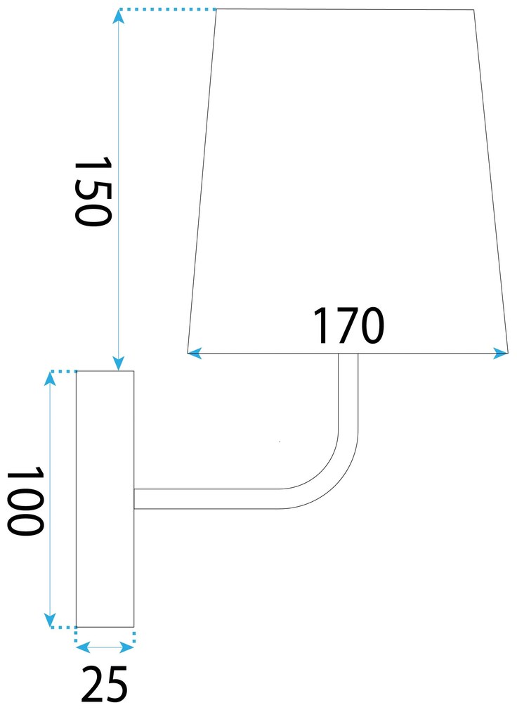 Toolight Nástěnné osvětlení Retro APP1612-1W black
