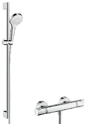 Hansgrohe Croma Select S - Sprchový set s termostatem Ecostat, 2 proudy, chrom 27833400