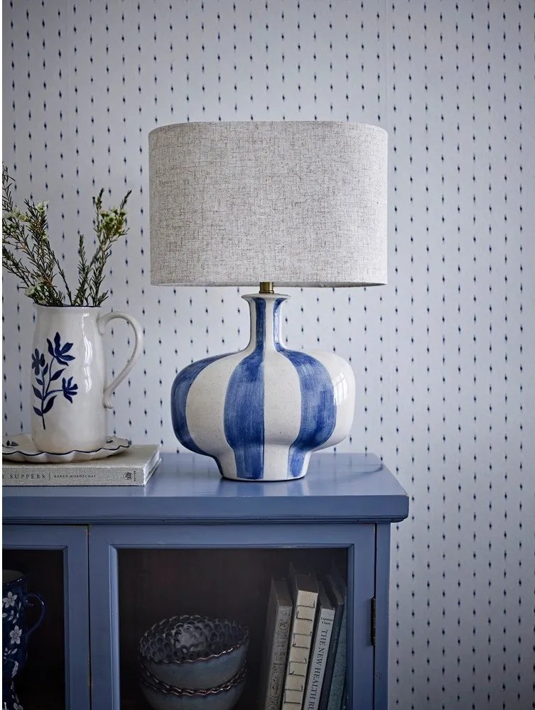Keramická stolní lampa s textilním stínidlem (výška 46 cm) Alida – Bloomingville