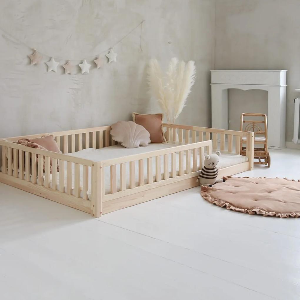 Dětská postel Basic Love z masivu borovice - 140 x 200 cm / přírodní