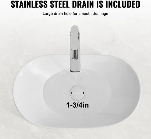 Moderní keramické umyvadlo 59,2 × 36,1 cm Koupelnová mísa na umyvadlo