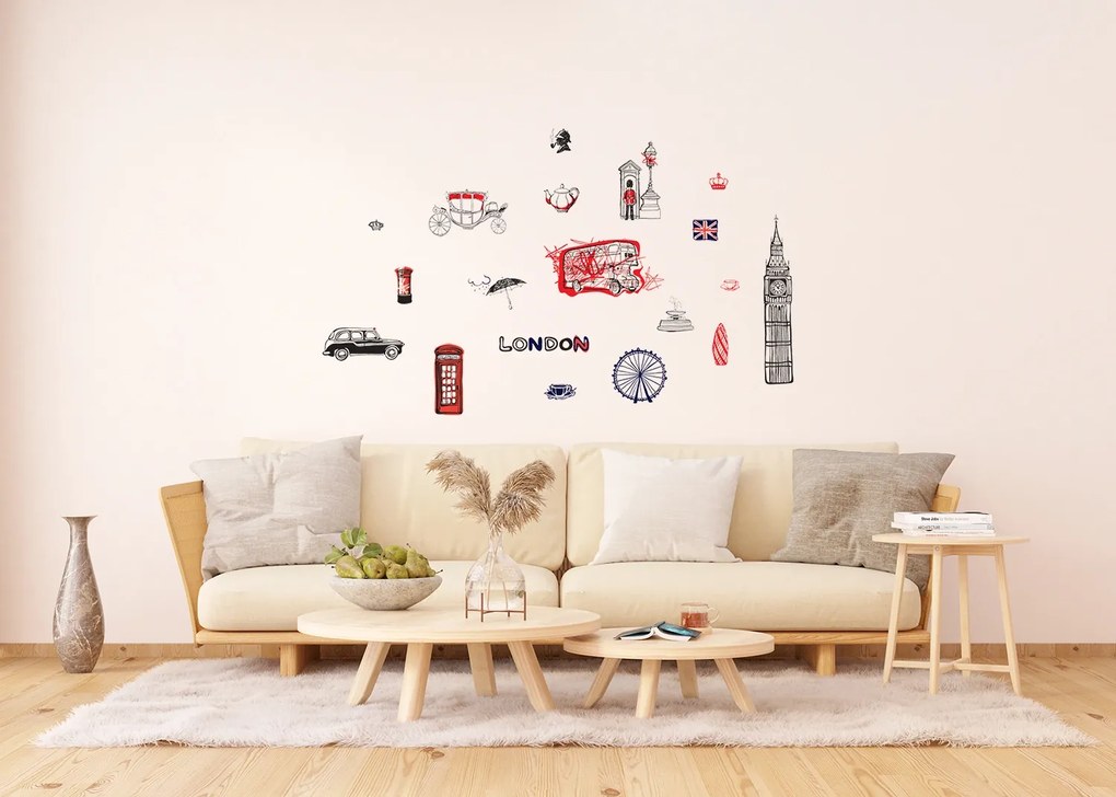 Samolepka na zeď Londýn | 65 x 85 cm | DF1038
