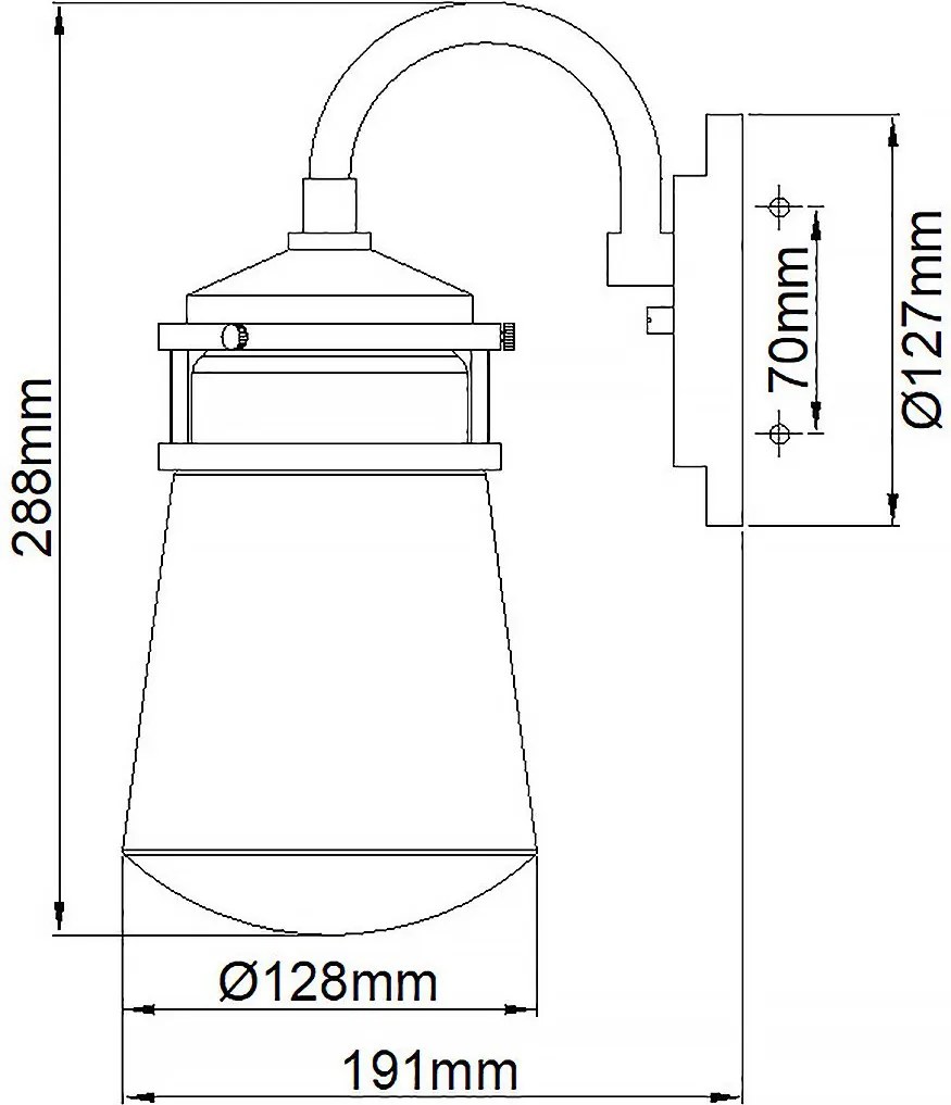 Světlo na fasádu Elstead LYNDON IP44 1×E27 hnědá barva 29 cm