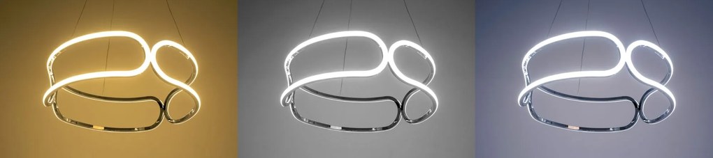 Toolight - LED závěsné svítidlo + dálkové ovládání APP790-CP TRIO BLACK, černá, OSW-07901