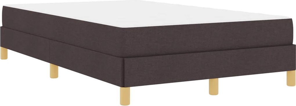 Postel s boxspringem s matrací Tmavě hnědá 120 x 190 cm textil 3398552