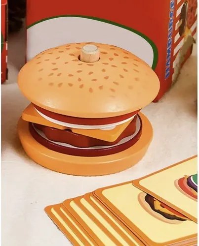 Montessori dřevěný hamburger Kruzzel 22673