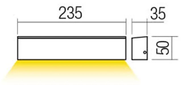 Redo 90395 nástěnné LED svítidlo Omnia tmavě hnědé, 12W, 3000K, 23,5cm