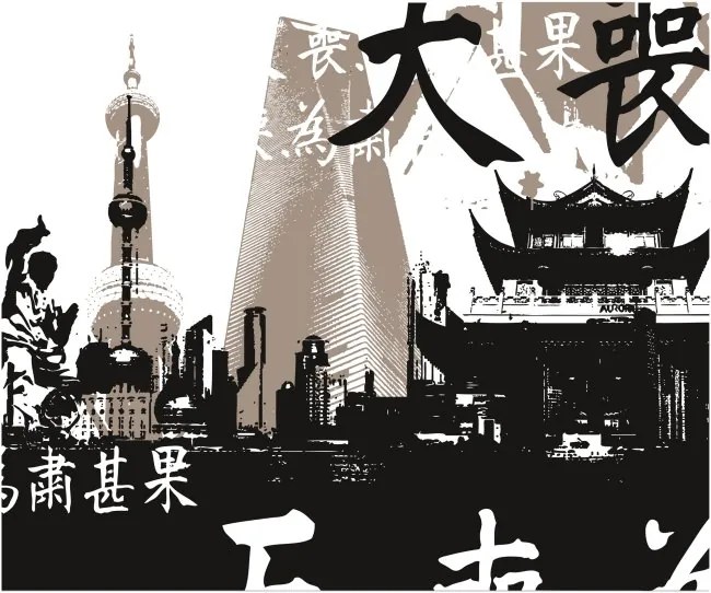 Fototapeta A.S.Création Shanghai 0320-3L| 3,0 x 2,5 m