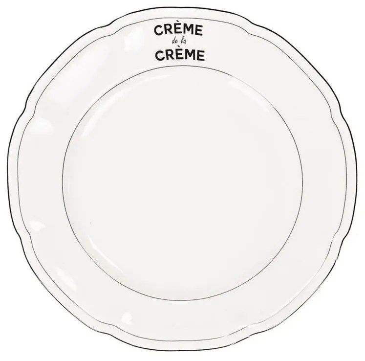 Krémový porcelánový jídelní talíř Crème de la Crème - Ø 26*1,5 cm