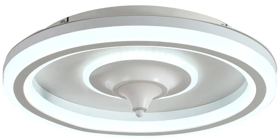 Bílé LED stropní svítidlo na dálkové ovládání/s ventilátorem Alan – SULION