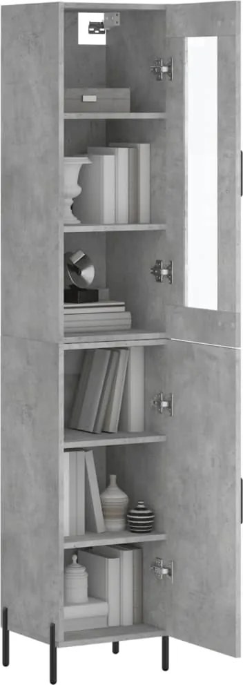 Skříň highboard betonově šedá 34,5x34x180 cm kompozitní dřevo 3199181