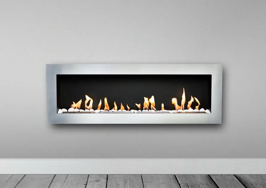 BIO FLAME biokrb Easy L Open Nerez 115x40 cm