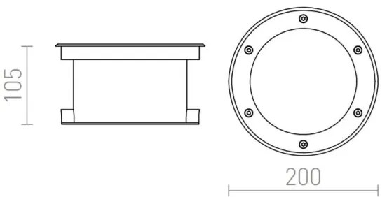 RED-Design Rendl-R10532 - LED Venkovní zápustné svítidlo TERRA LED/20W/230V IP67