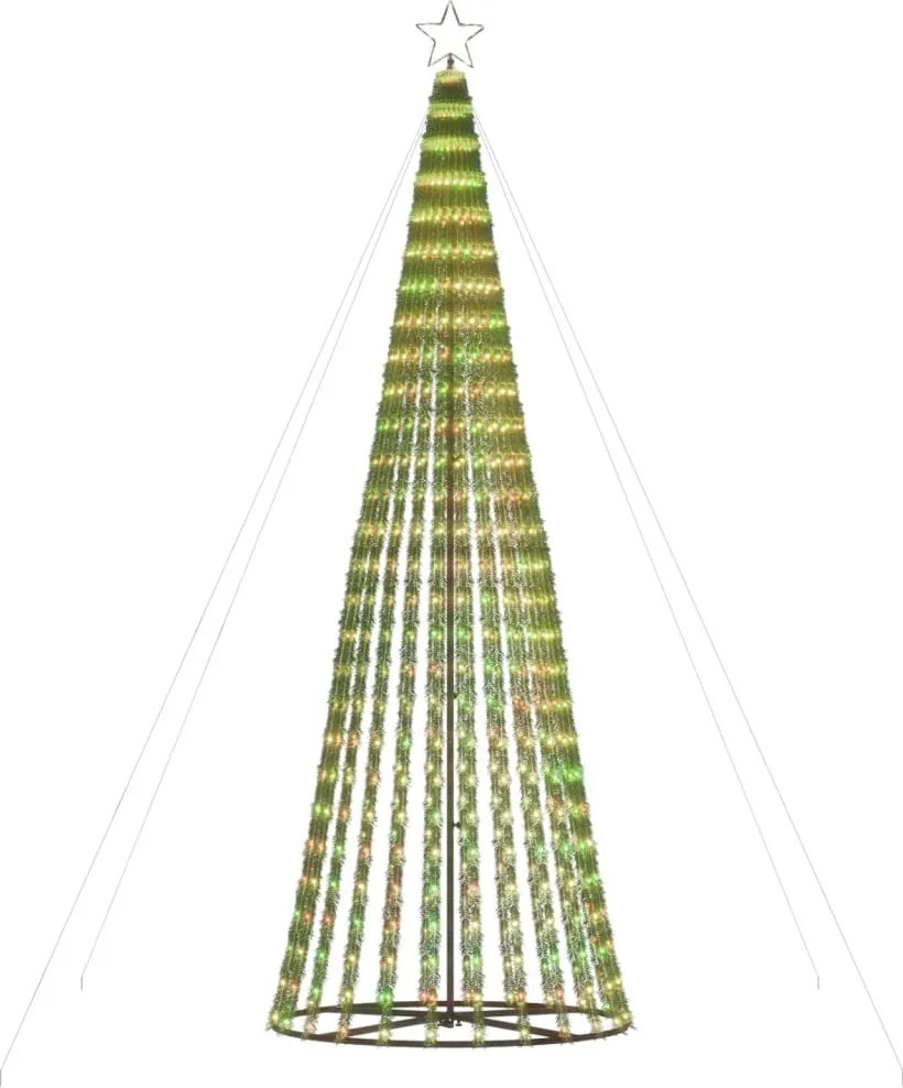 vidaXL Vánoční stromek kužel 688 ch LED diod 300 cm [358071] Barva: Modrá