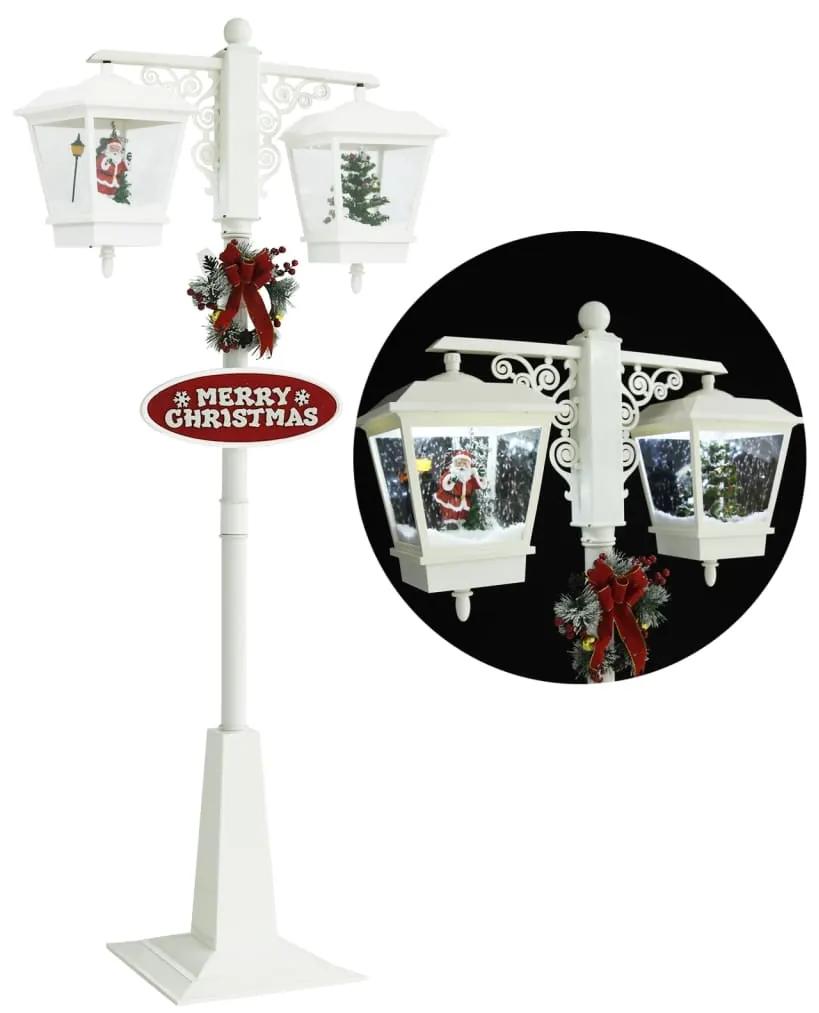 vidaXL Vánoční pouliční lampa se Santou bílo-červená 81x40x188 cm PVC