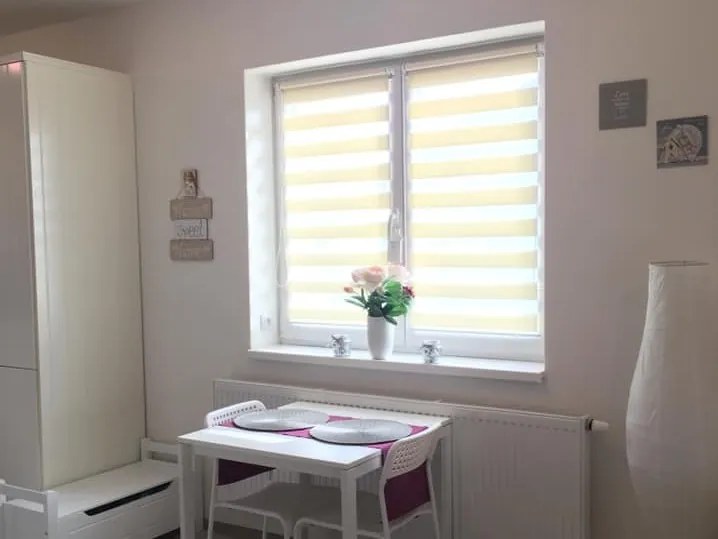 ZEBRA-SHOP Roleta DEN A NOC / MINI / PREMIUM / krémová / BH 12 Barva mechanizmu: hnědá, Výška: 220, Šířka: 112