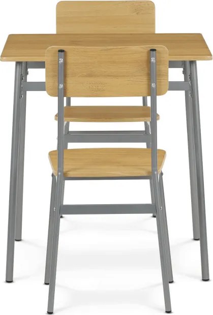 Jídelní stůl se dvěma židlemi AUT-O2122 OAK
