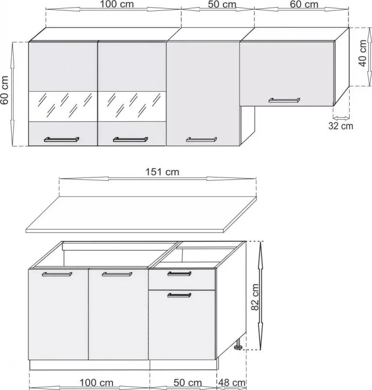 Kuchyňská linka Bode, dub artisan