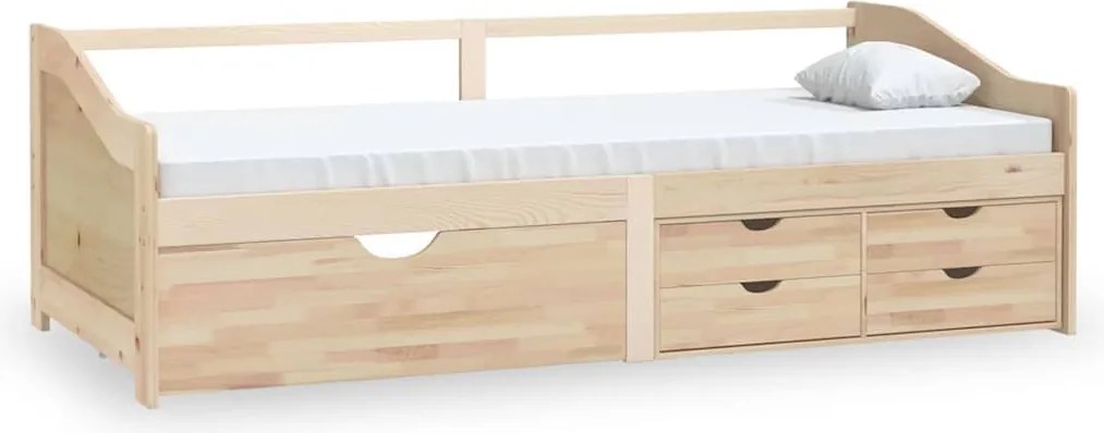 3místná válenda se zásuvkami masivní borovice 90 x 200 cm 322169
