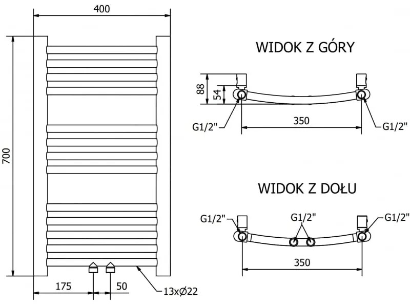 Mexen Ares, elektrické topné těleso 700 x 400 mm, 300 W, bílá, W102-0700-400-2300-20