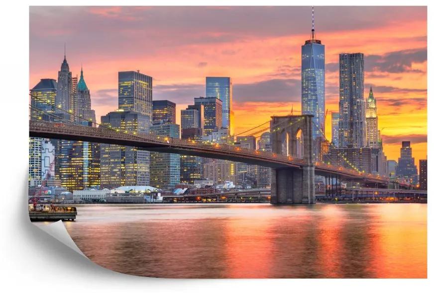 Fototapeta Lower Manhattan Skyline And Brooklyn Bridge Hladký vinyl 360x240