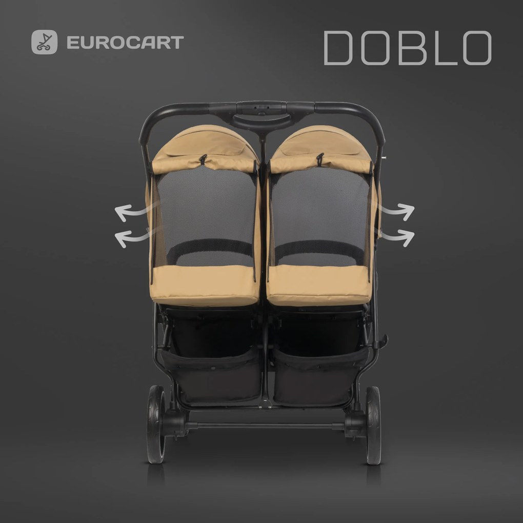 Sourozenecký kočárek Euro-Cart Doblo Camel