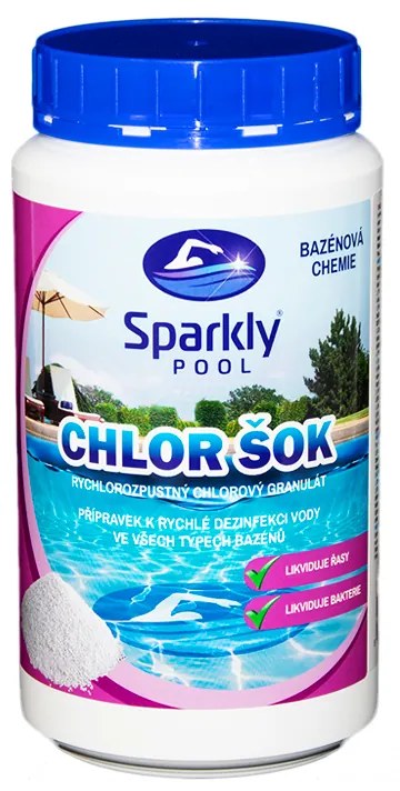 SparklyPool Sparkly POOL Chlor šok 1 kg