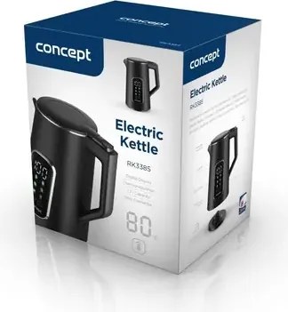 RK3385 černá / Rychlovarná konvice / regulace teploty / 1,7 l / LED di