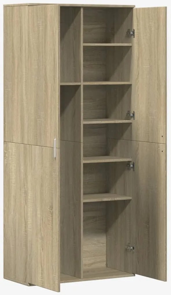 Skříň highboard dub sonoma 80 x 35 x 180 cm kompozitní dřevo 3276653