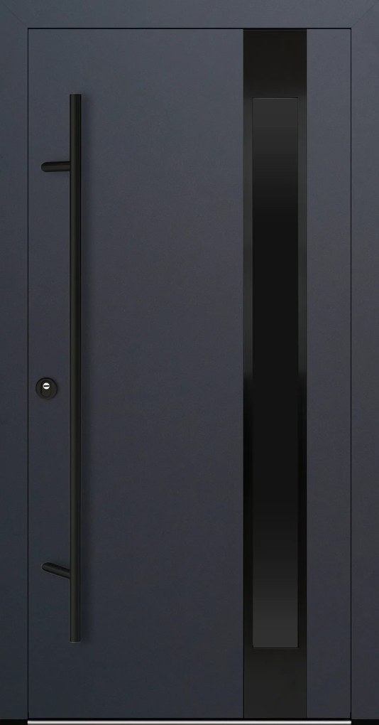 FM Turen - Feldmann & Mayer Vchodové dveře s ocelovým opláštěním FM Turen model DS24 blackline Orientace dveří: Levé, otevírání dovnitř, Dekor: Antracit, Standardní rozměr dveří včetně rámu: 98 cm x 208 cm - vnější rozměr rámu