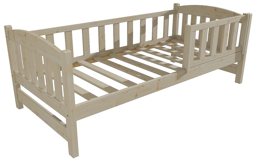Vomaks Dětská postel DP 002 se zábranou Rozměr: 70 x 160 cm, Barva: barva bílá