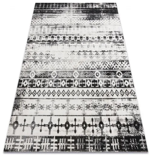 Moderní kusový koberec MUNDO E0592 outdoor béžový černý Rozměr: 160x220 cm