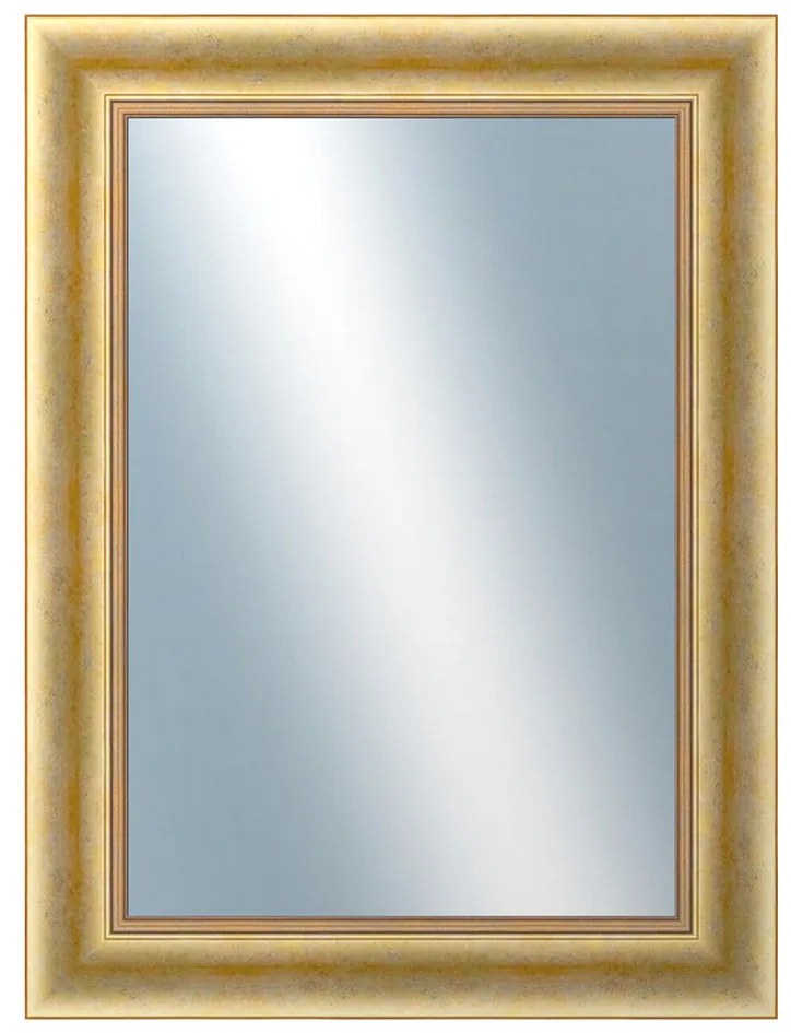 DANTIK - Zarámované zrcadlo - rozměr s rámem cca 60x80 cm z lišty KŘÍDLO velké zlaté patina (2772)