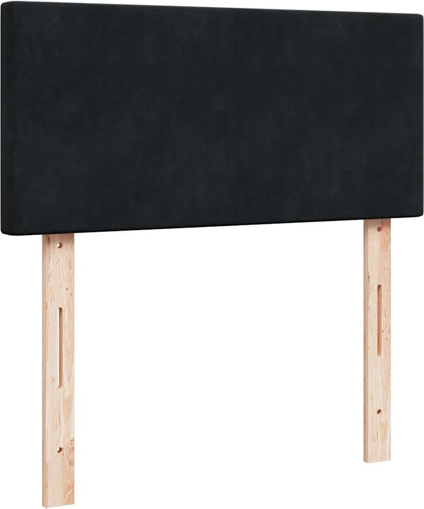Box spring postel s matrací černá 80 x 200 cm samet 3286158