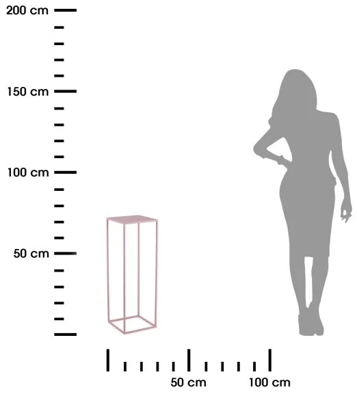 Stojan na květiny 70x24 cm růžová