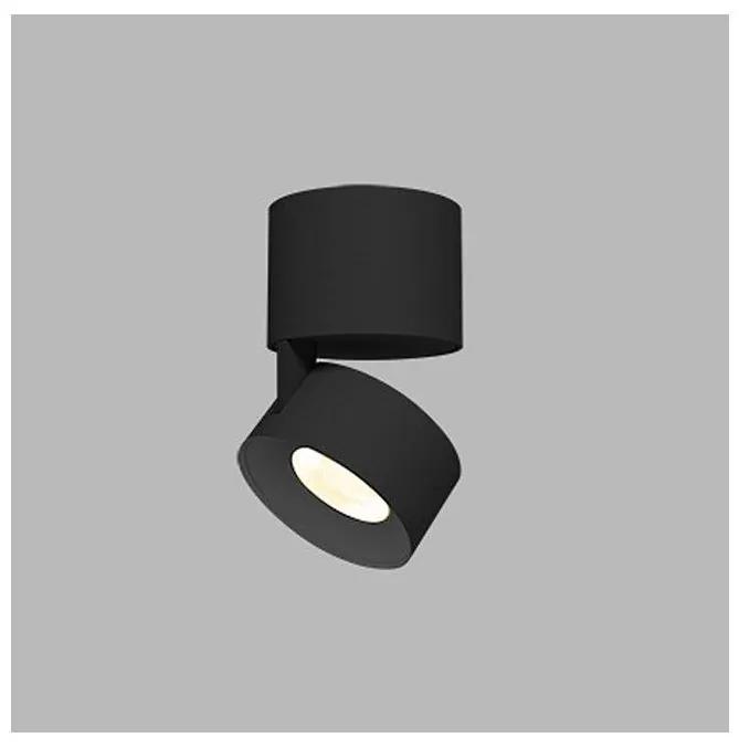 Stropní natáčecí a výklopné bodové LED světlo KLIP ON - černá, černá, 3000 K