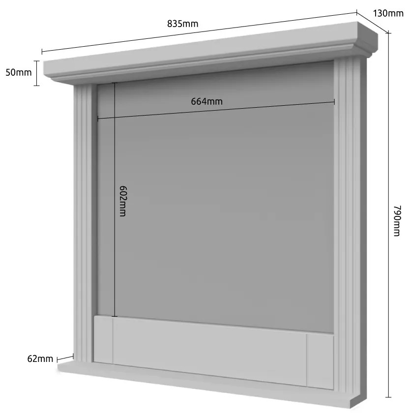 Zrcadlo Artis - šedá/ořech pacific