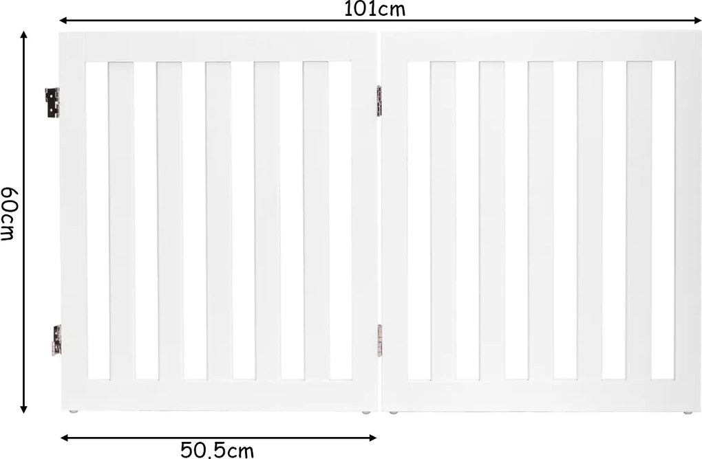 Costway Překážka pro psy, 60 cm vysoká, ochranná branka, dřevěná, skládací, 2