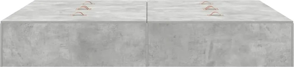 Rám postele s úložným prostorem Betonově šedá 150 x 200 cm 3335384