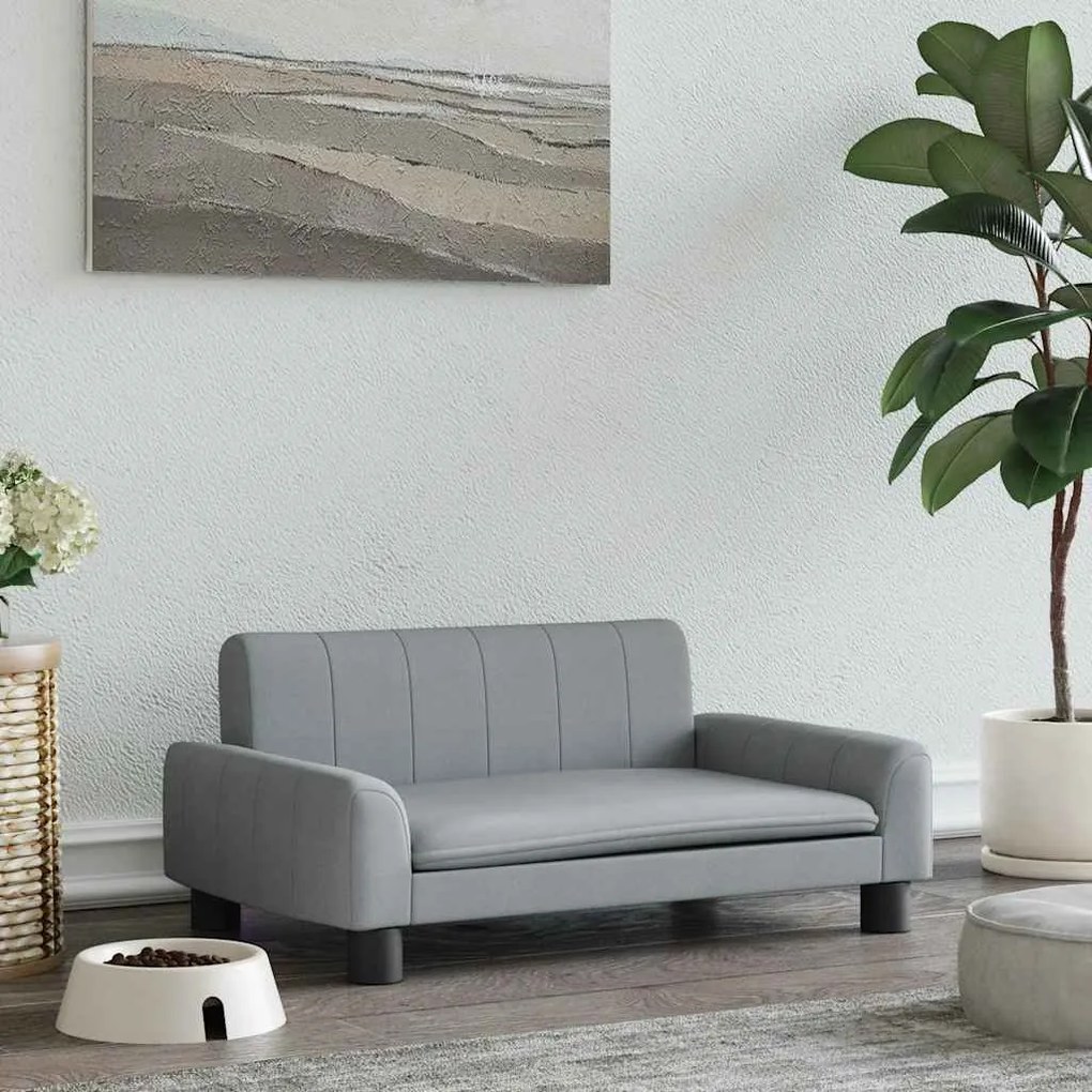 Pelíšek pro psy světle šedý 70 x 45 x 30 cm textil 171858